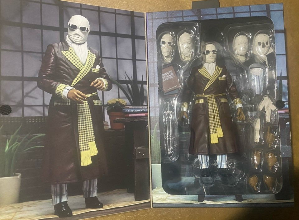 Neca The Invisible Man Dr. Jack Griffin Ultimate 7" Figure Color ...
