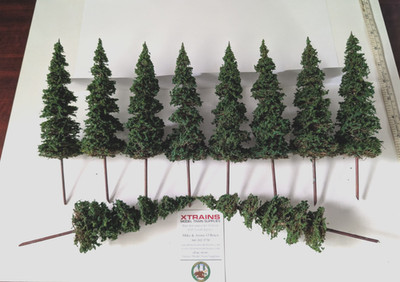 MOOSE CREEK TREES - Fir / Pine Trees (7" x 20 Trees) Model Trees - HO N ...