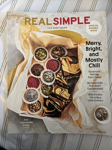 Real Simple Magazine December 2022 Holiday Double Issue Parties Recipes ...