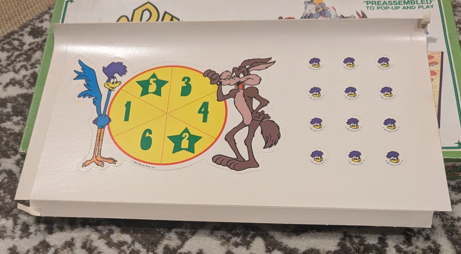 1982 Beep Beep The Road Runner Pop-Up Board Game & Wile E Coyote UNUSED | eBay