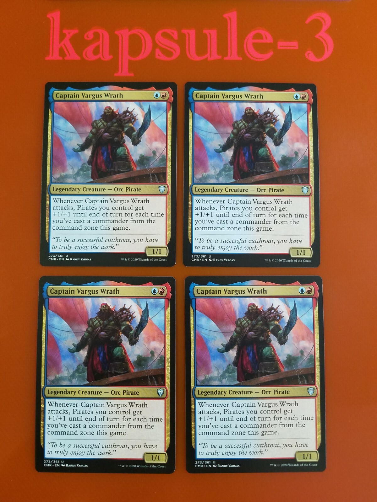 4x Captain Vargus Wrath | Commander Legends | MTG Magic Cards | eBay