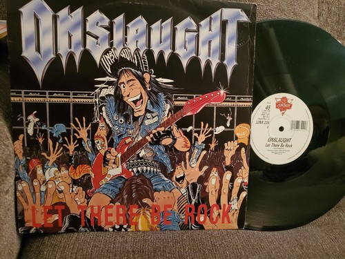 Onslaught Let There Être Rock 12 " Record GB Importation Métal Grim ...