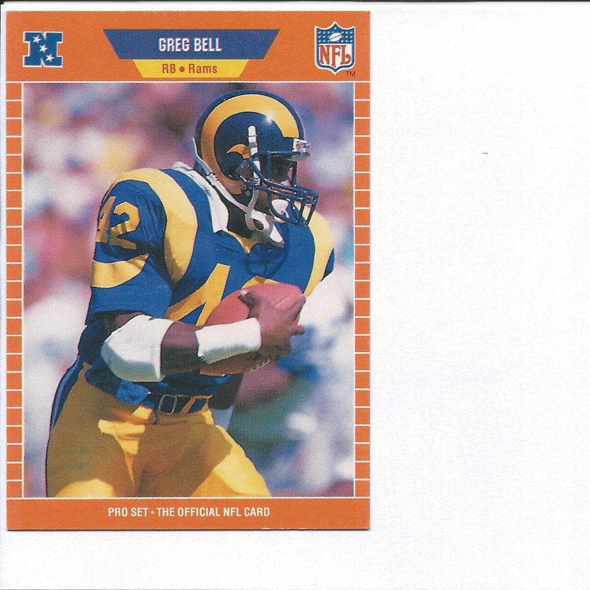 1989 Greg Bell NFL Pro Set Card St Louis Rams #195 | eBay