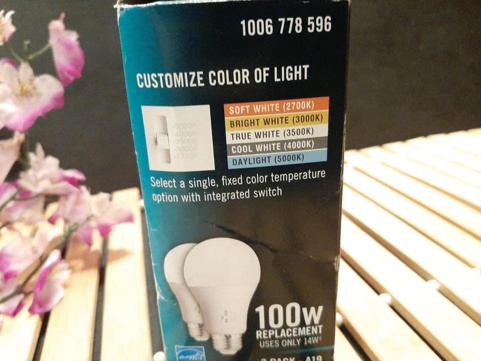 ECO-SMART CUSTOMIZED COLOR INTEGRATED SWITCH LIGHT BULBS 100W 1006 778 ...