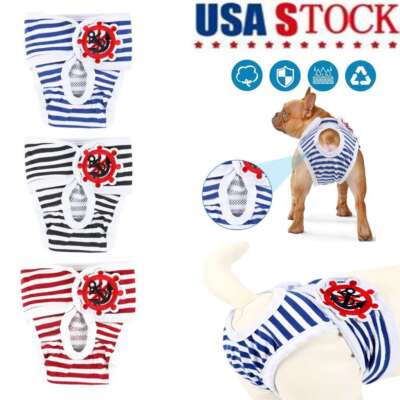 Washable Male Female Dog Diapers Reusable Wraps Pet Puppy Nappy Soft ...