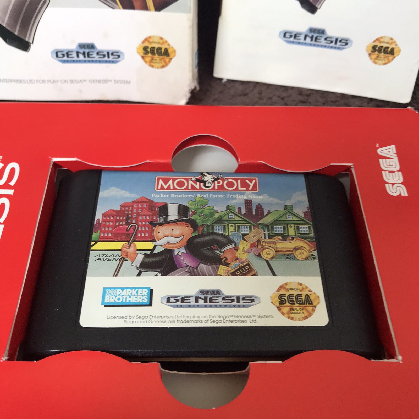 Monopoly Sega Genesis 1992 Manual Parker Brothers Video Game Board ...