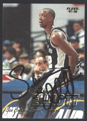 1997-98 Fleer Basketball #133 Sean Elliott IP autograph signed card | eBay