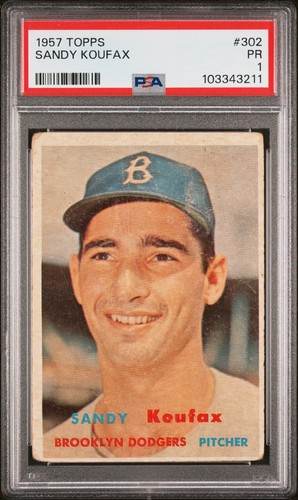 1957 Topps Sandy Koufax # 302 PSA 1 | eBay