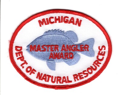 1973 MICHIGAN DNR MASTER ANGLER CATCH & KEEP FISH PATCH - MICHIGAN DEER ...