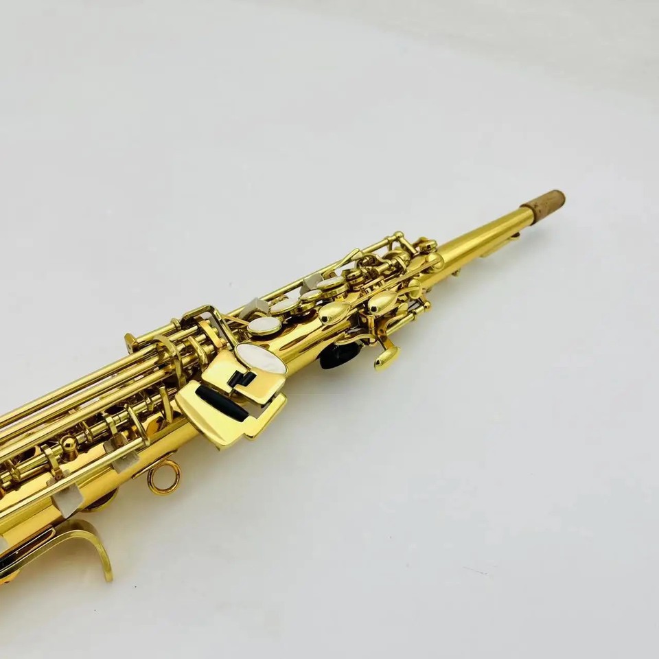 YSS-475 Soprano Saxophone Straight B Flat Gold Lacquered Professional ...