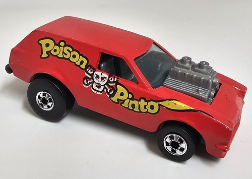 Mattel Hot Wheels Speed Machines 1975 Blackwall POISON PINTO Red Tampo ...