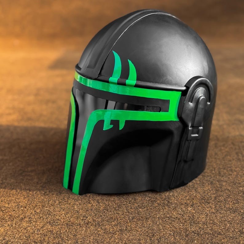 Green Mandalorian Helmet Replica | Star Wars Cosplay Prop | Din Djarin ...