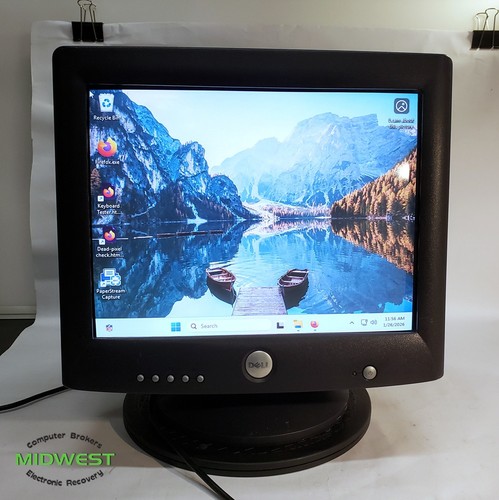 DELL M783s 17" Color Flat CRT Computer Monitor Retro Gaming Tested | eBay