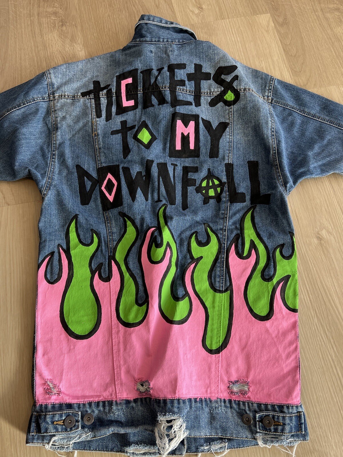 Custom Machine Gun Kelly 'Tickets To My Downfall' Denim Jacket (MGK ...
