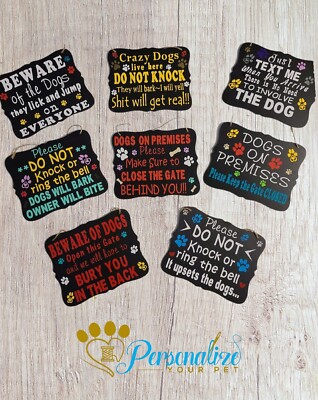 Personalized DOG SIGN - design your own warning funny, friendly message ...