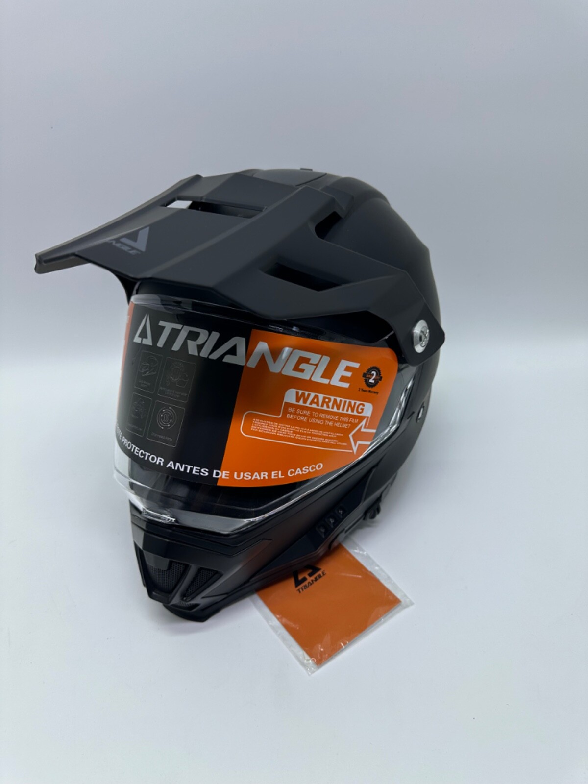 TRIANGLE DOT Helmets Dirt Bike ATV Dual Sports Full Face Dual visor ...