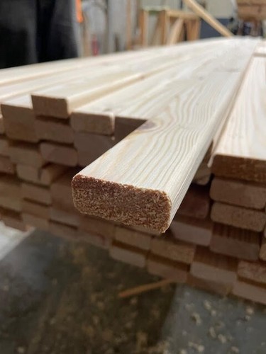 2X1 PLANED ROUNDED PINE TIMBER FENCING SLATS - 20 X 2.1M LENGTHS INC ...