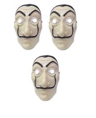3x Halloween Funny Comedy Face Mask Adult Face Mask Halloween Stage ...