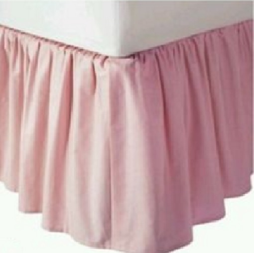 Ruffle Bed Skirt Open Corner Solid Pink 700 TC Cotton All Bed Size Drop ...