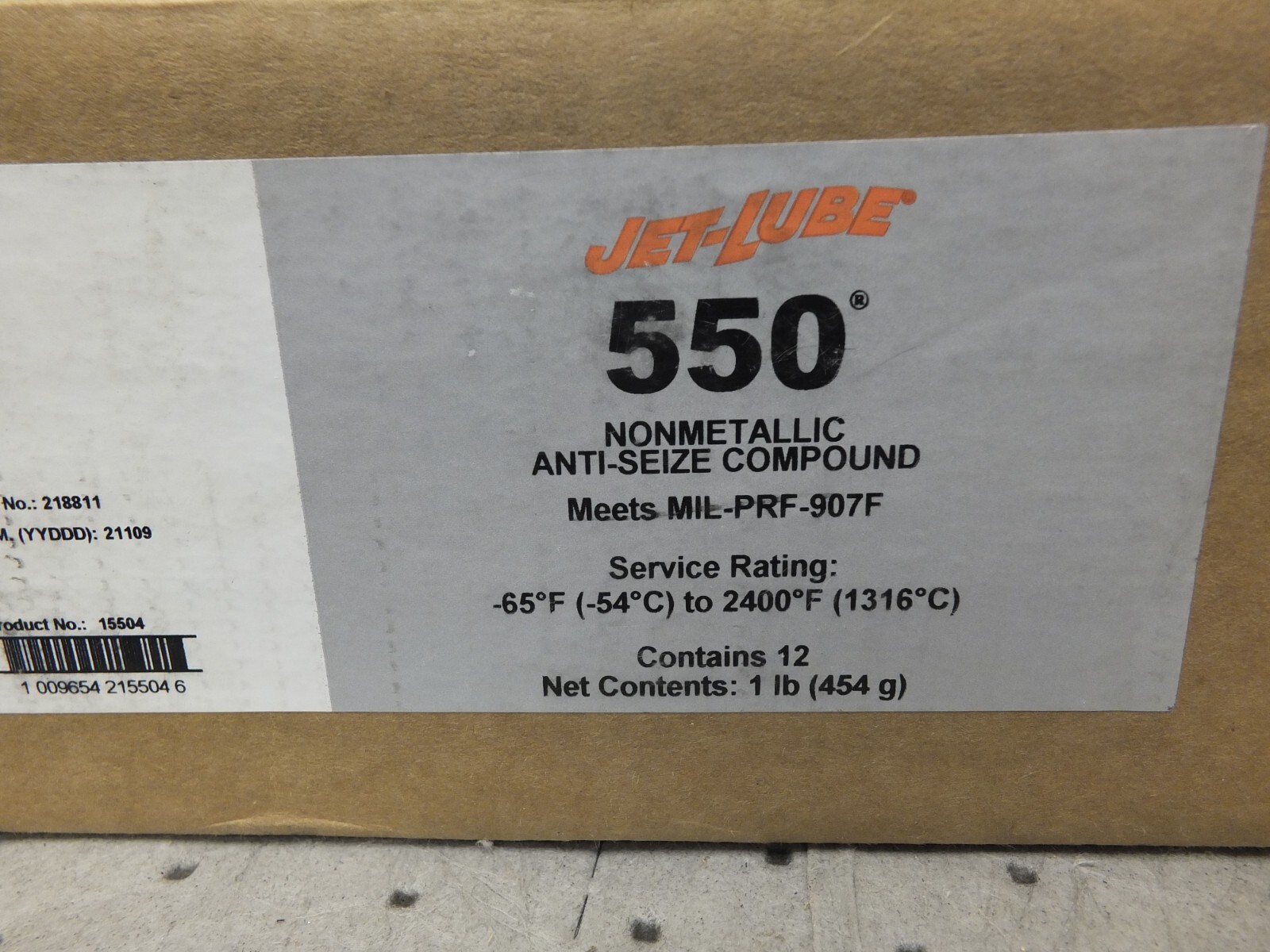 JET LUBE 550 NON METALLIC ANTI SEIZE COMPOUND 1LB - 550- NEW | eBay