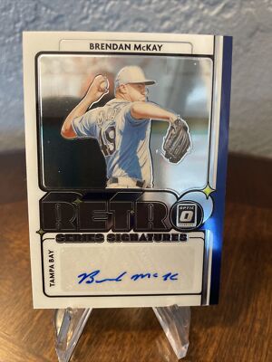 2021 Donruss Optic Auto Retro Series Signatures Brendan McKay Tampa Bay ...