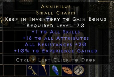 D2 resurrected: annihilus charm (18/20/10) near perfect | eBay