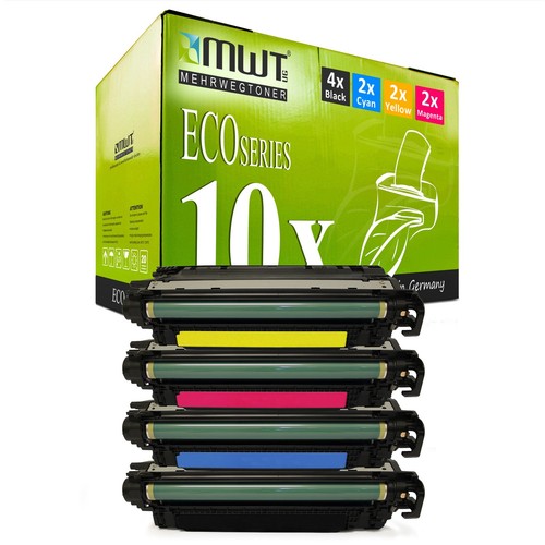 10x MWT ECO Toner f r HP Color LaserJet Professional CP-5225-DN CP-5225 ...