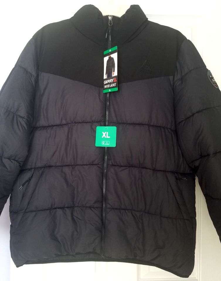 NEW Gerry Heritage Edition Wind Resistant Zip up Black Puffer Jacket ...