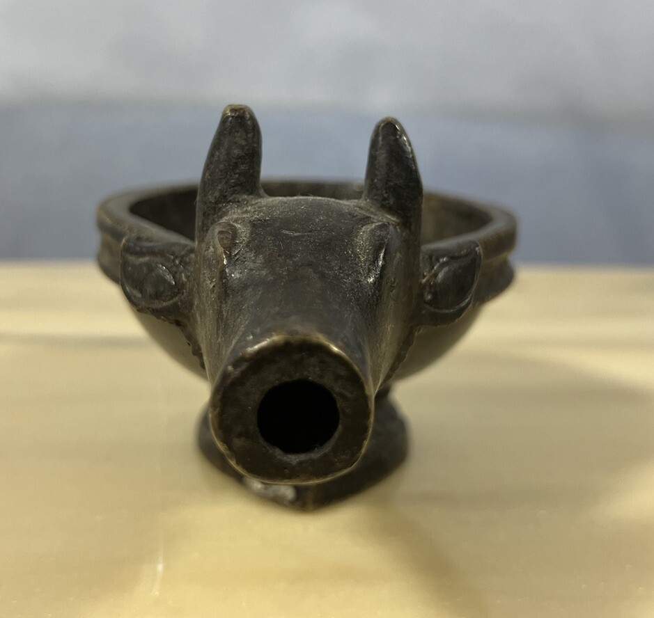 Hindu Bronze Sacred Cow Object India | eBay