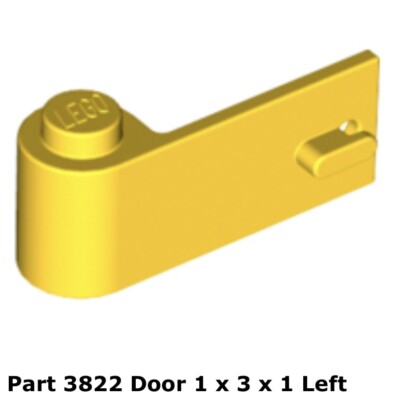 Lego 1x 3822 Yellow Door 1 x 3 x 1 Left Space Cruiser 487 924 From Set ...