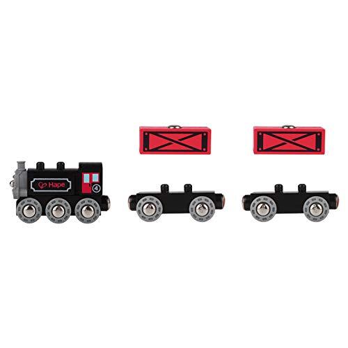 Hape Steam-Era Freight Train | Classic Black & Red Childrenâ€™s ...