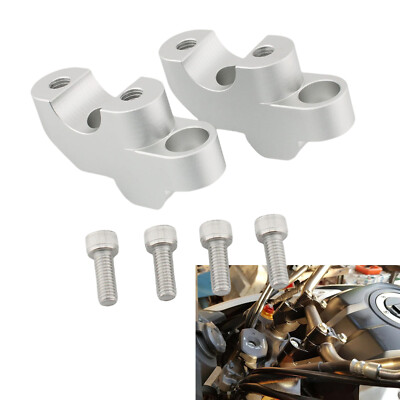 Silver Handlebar Riser Mount Clamp Adapter For Honda CB500F / CB500X ...