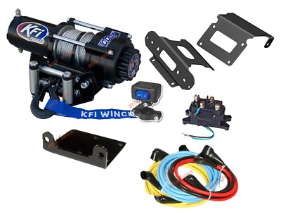 Honda 420 Rancher Winch and Mount Plate Kit 2007-2014 2000 lbs KFI ATV ...