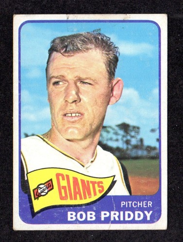 1965 Topps #482 Bob Priddy San Francisco Giants Baseball Card VG | eBay