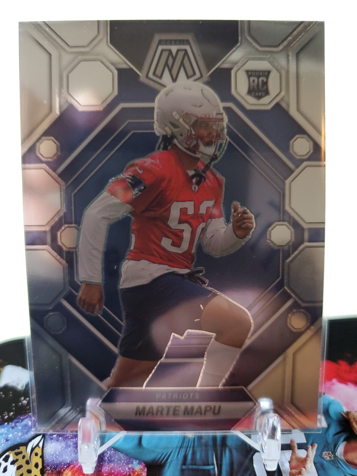 2023 Panini Mosaic Marte Mapu Rookie Silver Prizm RC #345 Patriots | eBay