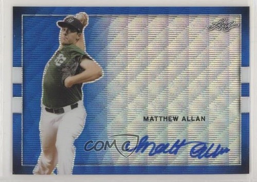 2018 Leaf Perfect Game National Showcase Metal Blue Wave /10 Matthew Allan Auto | eBay