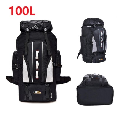 Waterproof Hiking Backpacks 100L Large Capacity Tactical Rucksack ...
