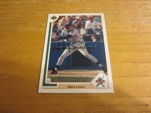 Mark Lewis Autographed Signed 1991 Upper Deck #17 Card MLB Cleveland ...