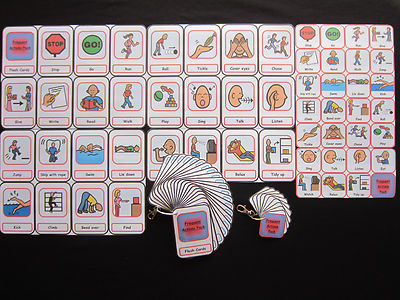 Frequent & Fun Actions Picture cards Autism/ADHD/Visual Communication ...