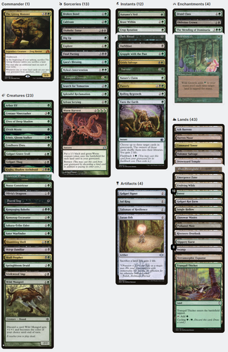 The Gitrog Monster RAMP LAND SACRIFICE Magic MTG Custom Commander Deck ...