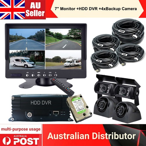 7"Monitor 4CH2TB HDD Hard Disk Car Mobile DVR MDVR Video Record ...