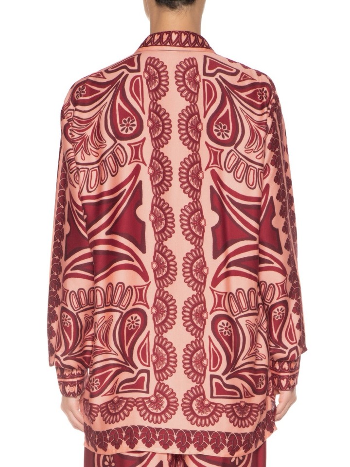 Farm Rio Brazilian Designer Brand Red Shirt top blouse Print Size Au 10 ...