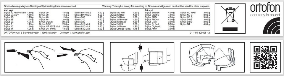 Ortofon 2M Blue Original Stylus - Nude Diamond Elliptical Needle | eBay