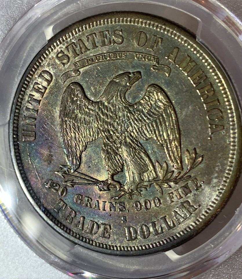 1875 S US TRADE DOLLAR SILVER COIN PCGS XF | eBay