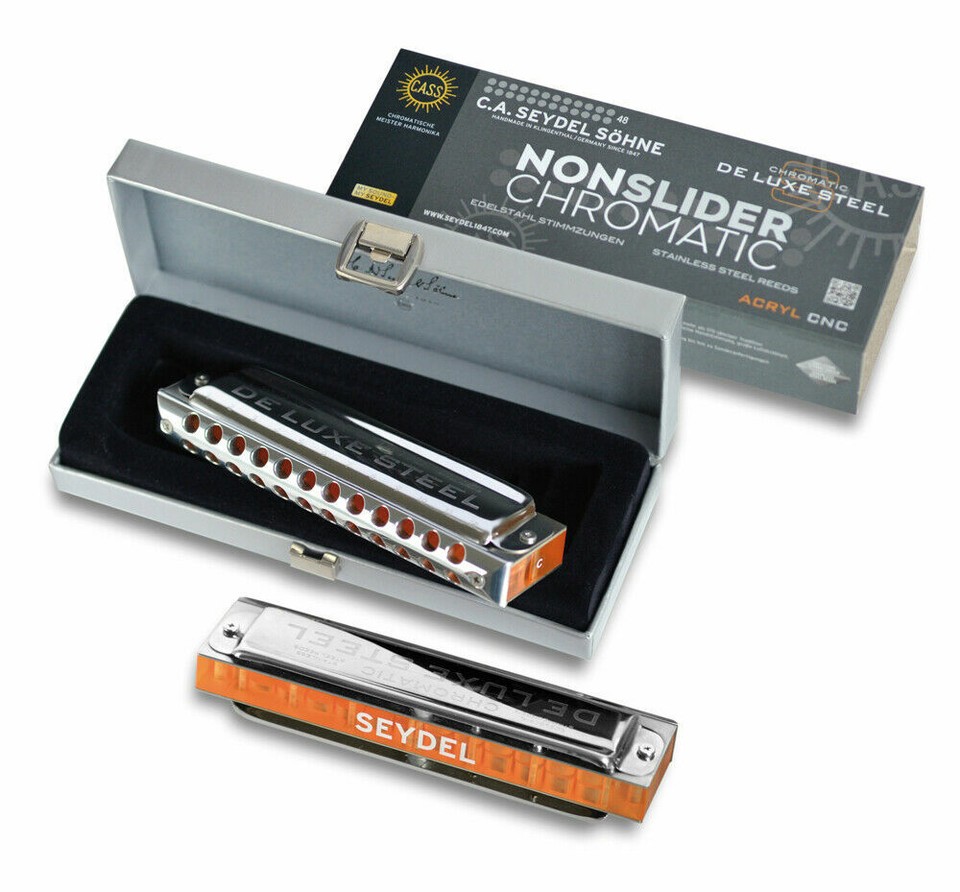Seydel NONSLIDER CHROMATIC HARMONICA NO SLIDE, NO WINDSAVERS BEND ...
