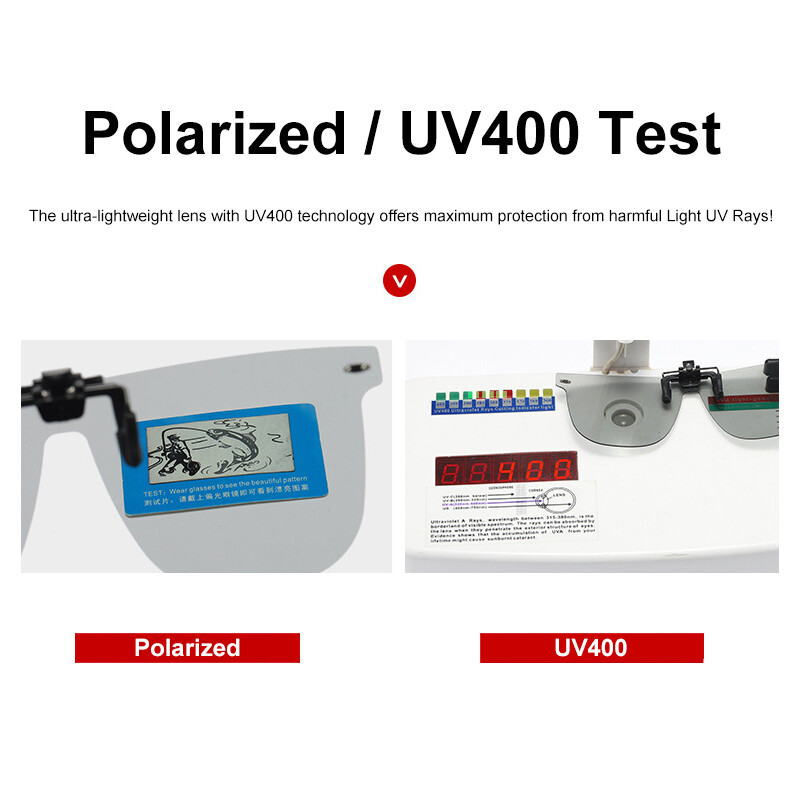 Polarized Clip-on Sunglasses Rimless Flip Up Lens Clips for ...