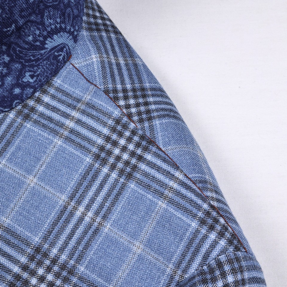 NEW $4,295 Isaia 'Cortina Soft Summer Delain' Cerulean Blue Men's ...