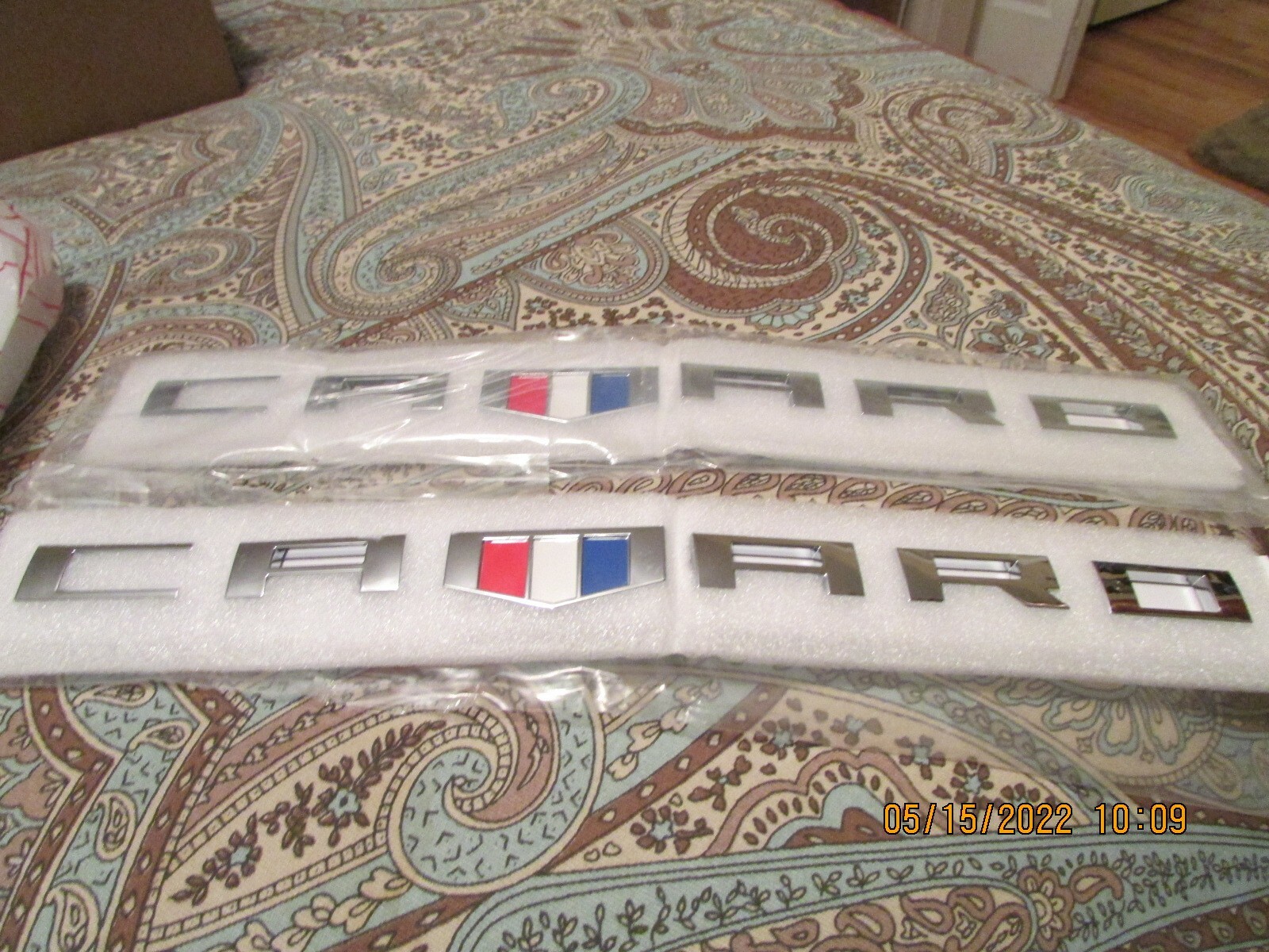 CAR EMBLEM FOR CHEVY CAMARO, NEW, CROME, TOTAL 11" LONG | eBay
