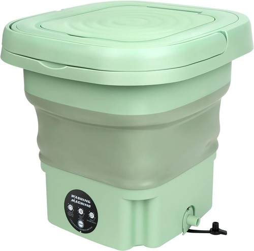 Mini Folding Washing Machine with Drain Small Portable 8L Apartment ...