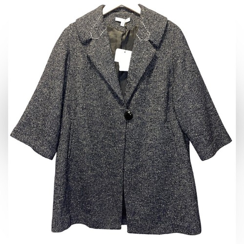 CAbi wool blend tweed peacoat medium NWT | eBay